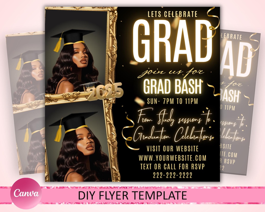 Graduation Party Flyer, Grad Bash, Grad Party, Graduation Flyer ...