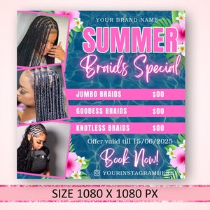 Summer Braids Flyer, Summer Braids Special Flyer, Braids Pricelist ...