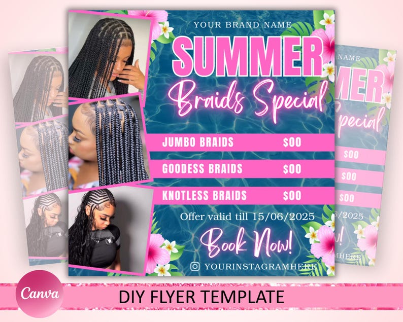 Summer Braids Flyer, Summer Braids Special Flyer, Braids Pricelist ...