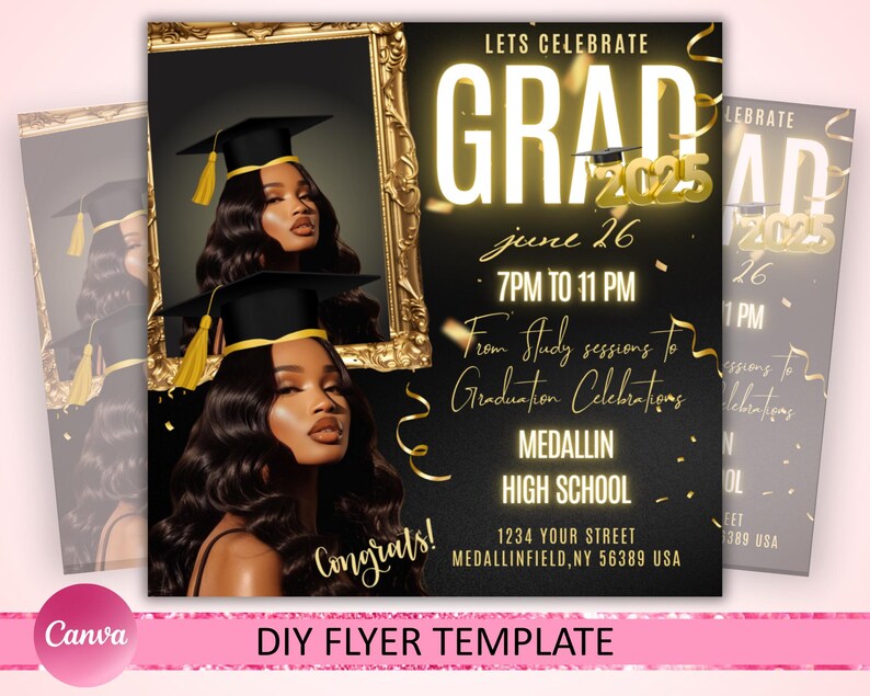 Graduation Party Flyer, Grad Szn, Grad Party, Graduation Flyer, College ...