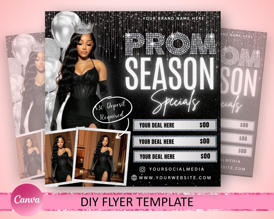 Prom Booking Flyer, Prom Szn Special Flyer, Prom Season Special Deal ...