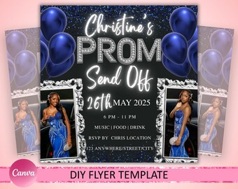 Prom Send off Flyer, Prom Send off Invitation Flyer, Prom Special Flyer ...