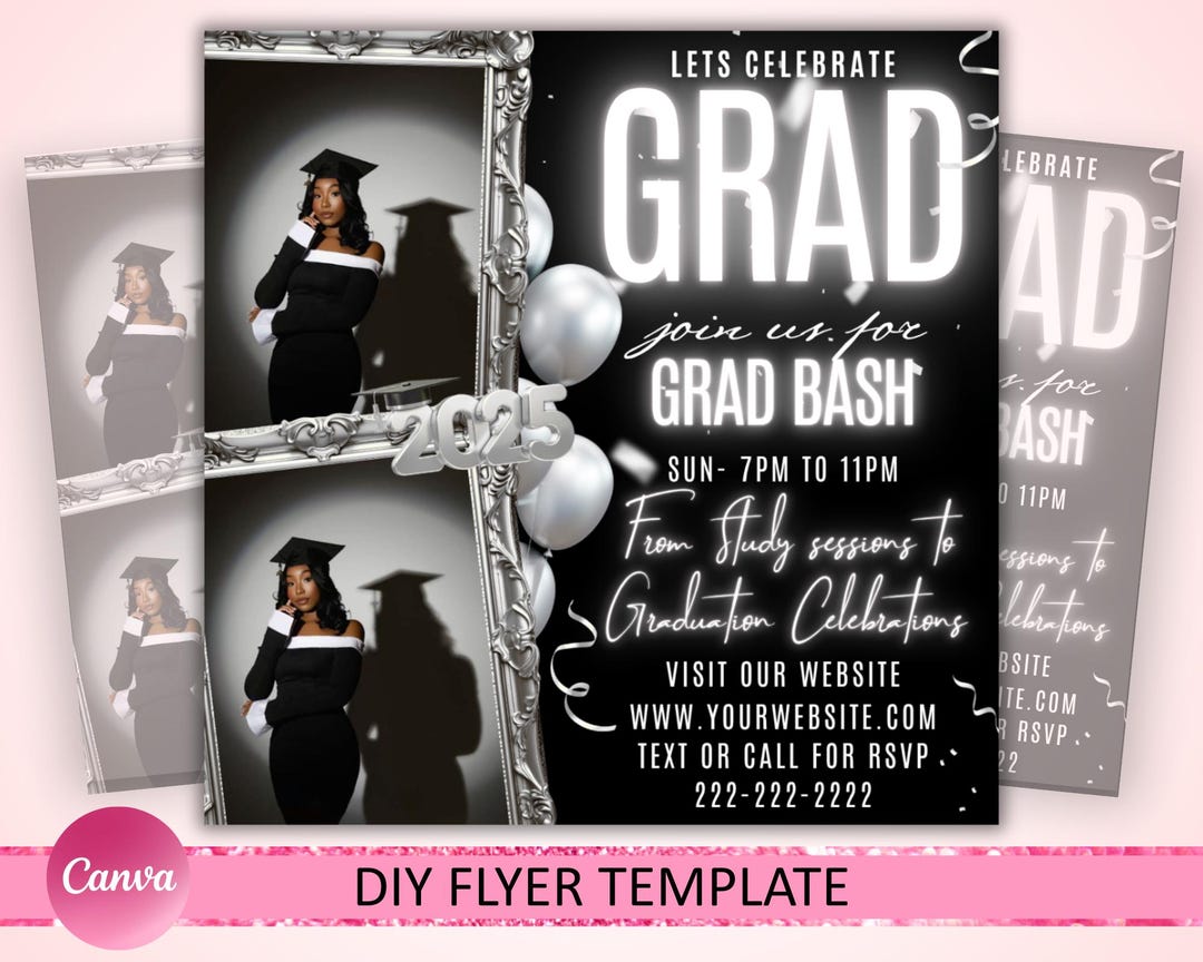 Graduation Party Flyer, Grad Party, Graduation Flyer, Grad Bash ...
