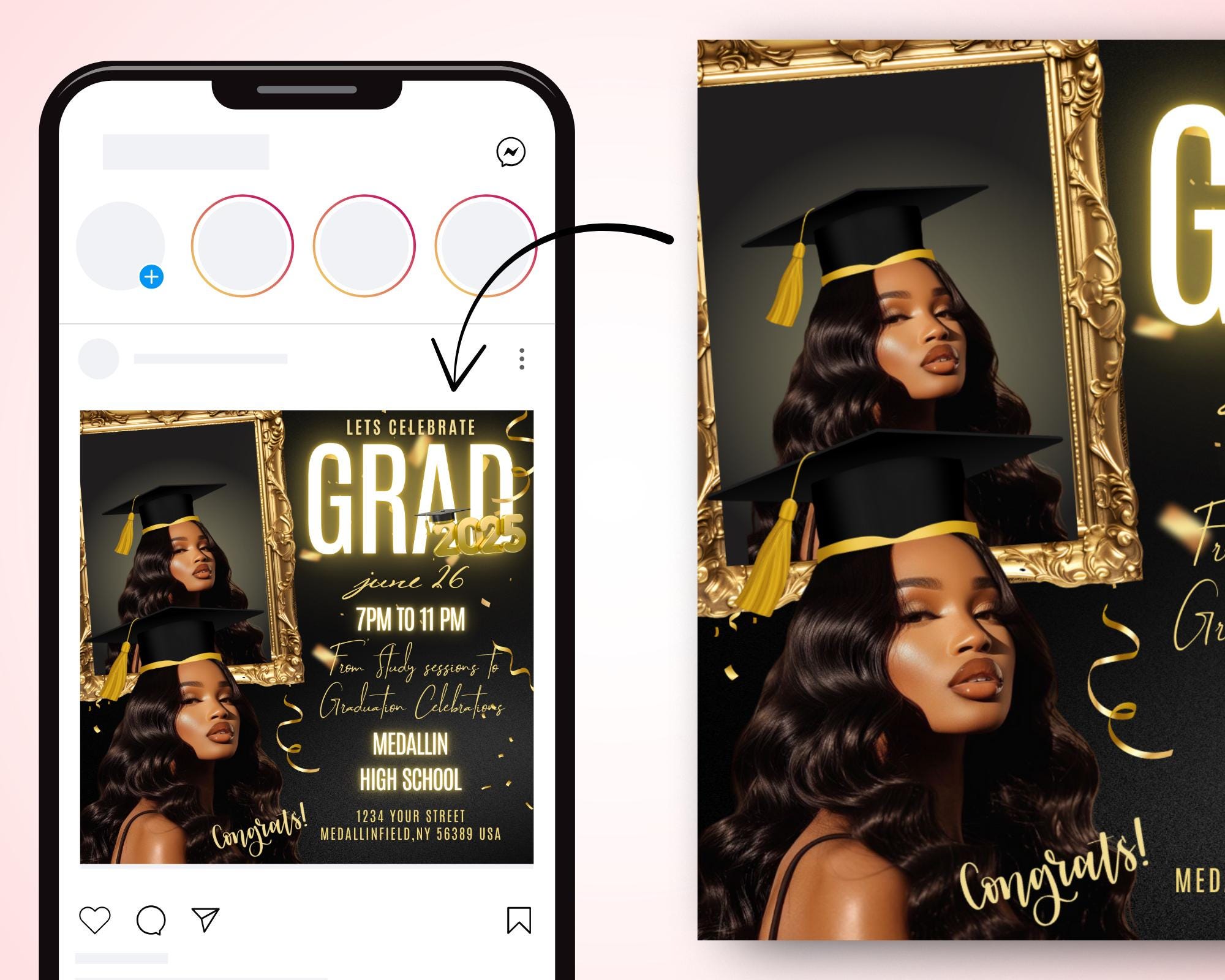Graduation Party Flyer, Grad Szn, Grad Party, Graduation Flyer, College ...