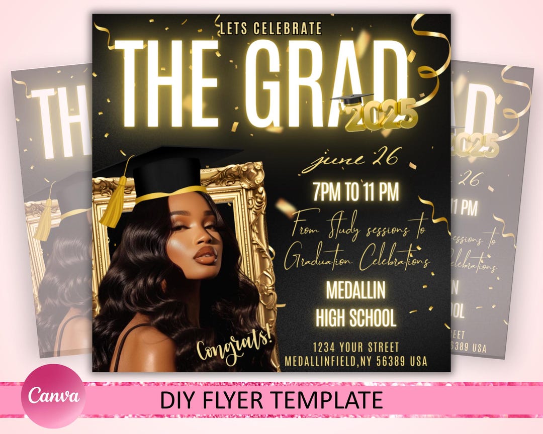 Graduation Party Flyer, Grad Szn, Grad Party, Graduation Flyer, College ...