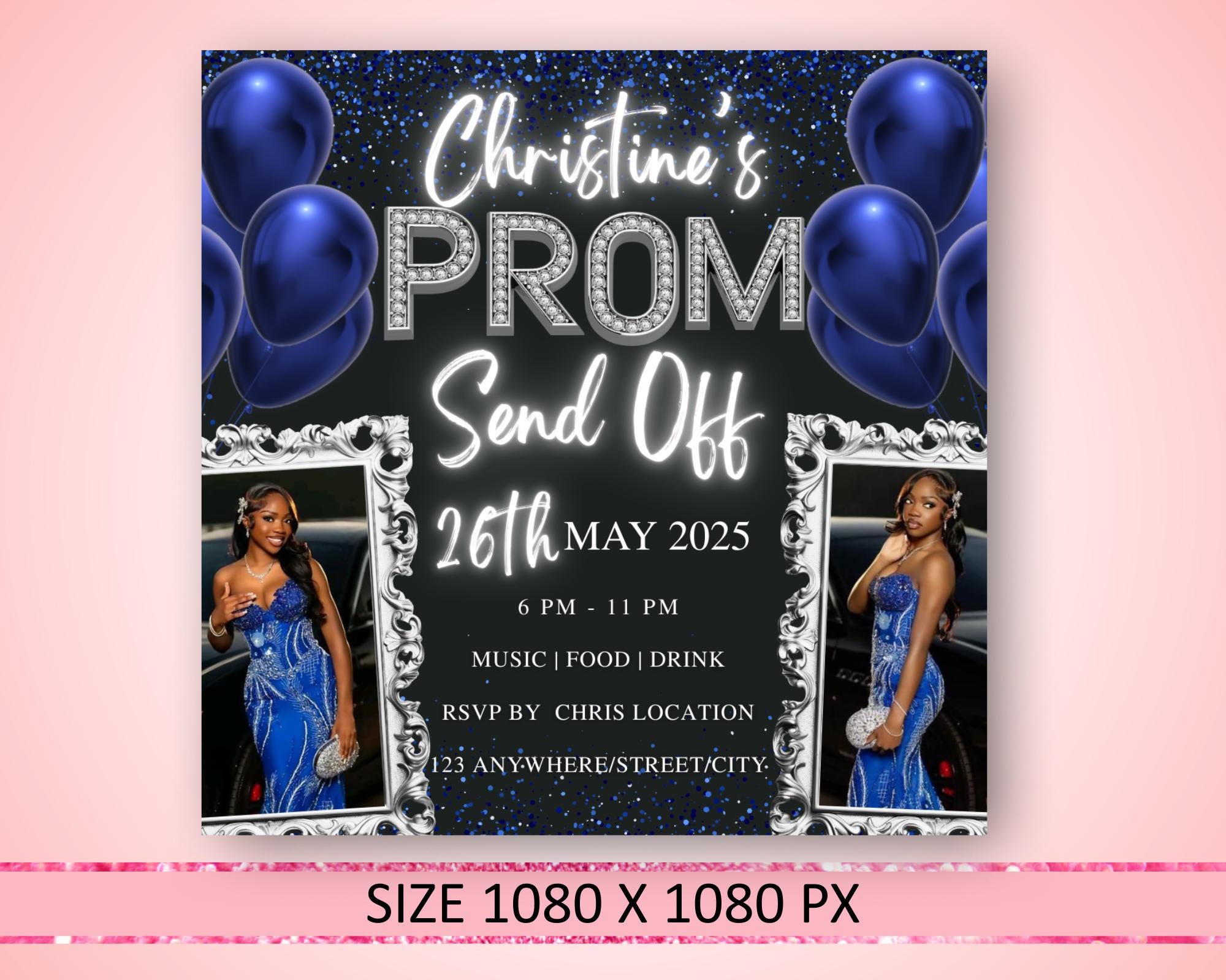 Prom Send off Flyer, Prom Season Flyer, Prom Event Flyer, Prom Send off ...