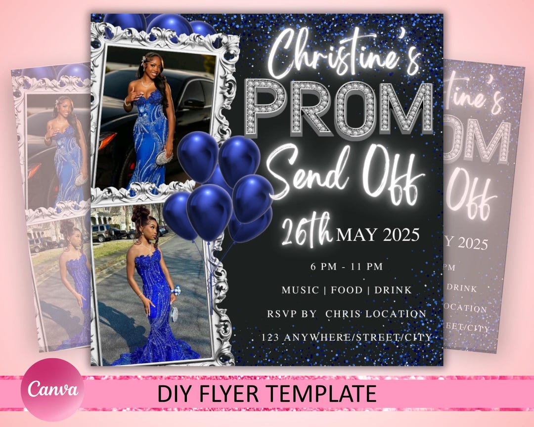 Prom Send off Flyer, Prom Season Flyer, Prom Event Flyer, Prom Send off ...