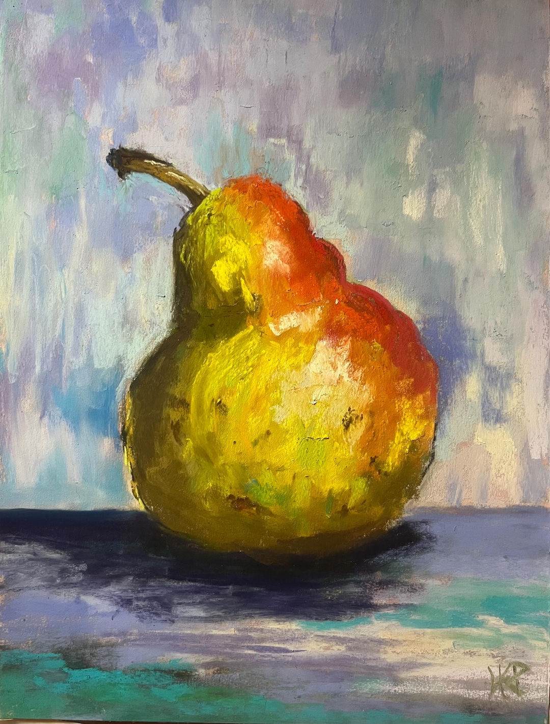 Pear Fruit Soft Pastel Still Life Original Painting 12x9 - Etsy