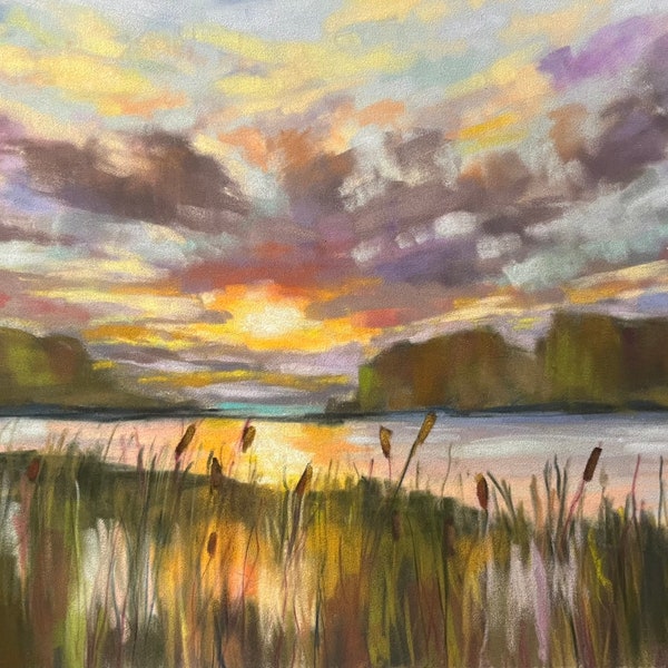 Pastel Landscape - Etsy