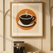 Retro Black Coffee Poster – Minimalist Café Wall Art Print – Digital ...