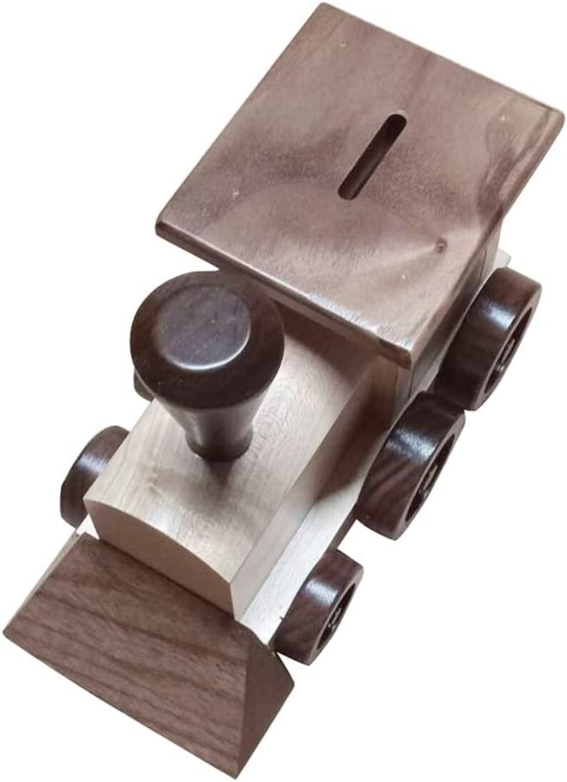 Genuine Wooden Piggy Train Bank Handmade Wooden Train Bank - Etsy