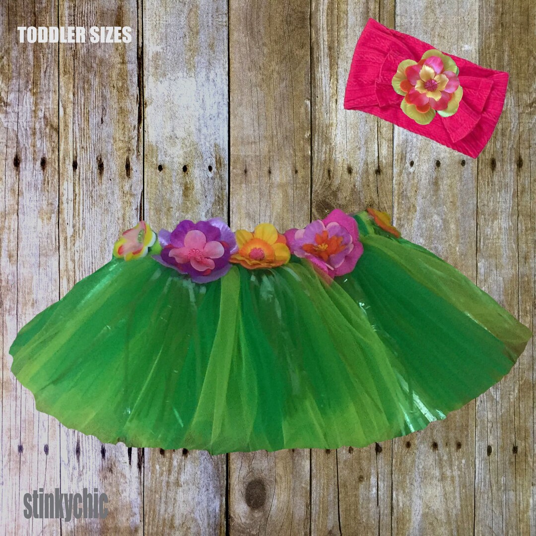 Toddler Hawaiian Birthday Hula Tutu Personalized Hawaiian Embroidered T ...