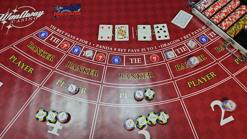 Wonaway Casino Mini Baccarat Layout Mat, Professional Gaming Table Mat ...