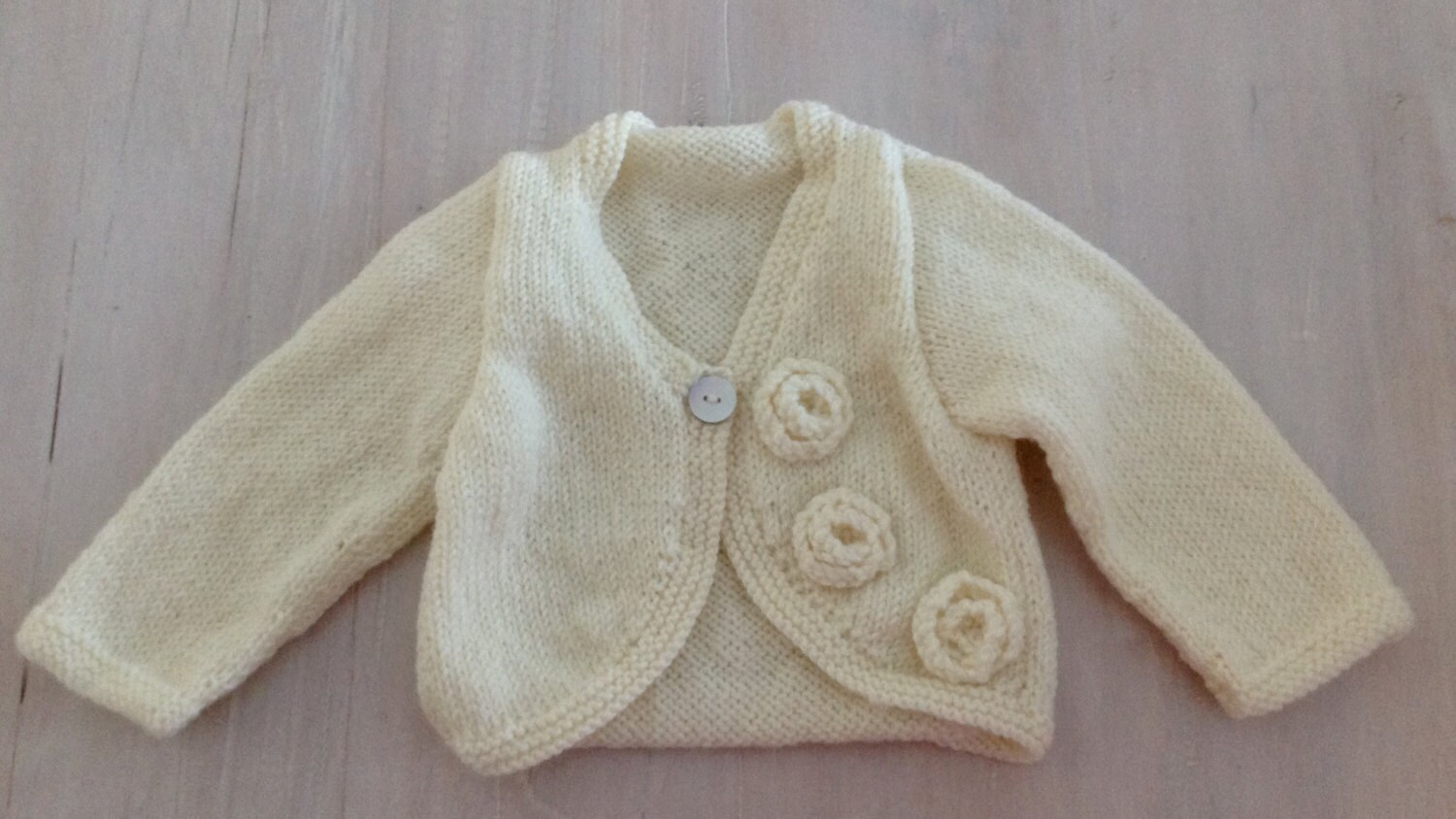 Beautiful Pure Wool Rose Cardigan..... Hand Knitted in New - Etsy
