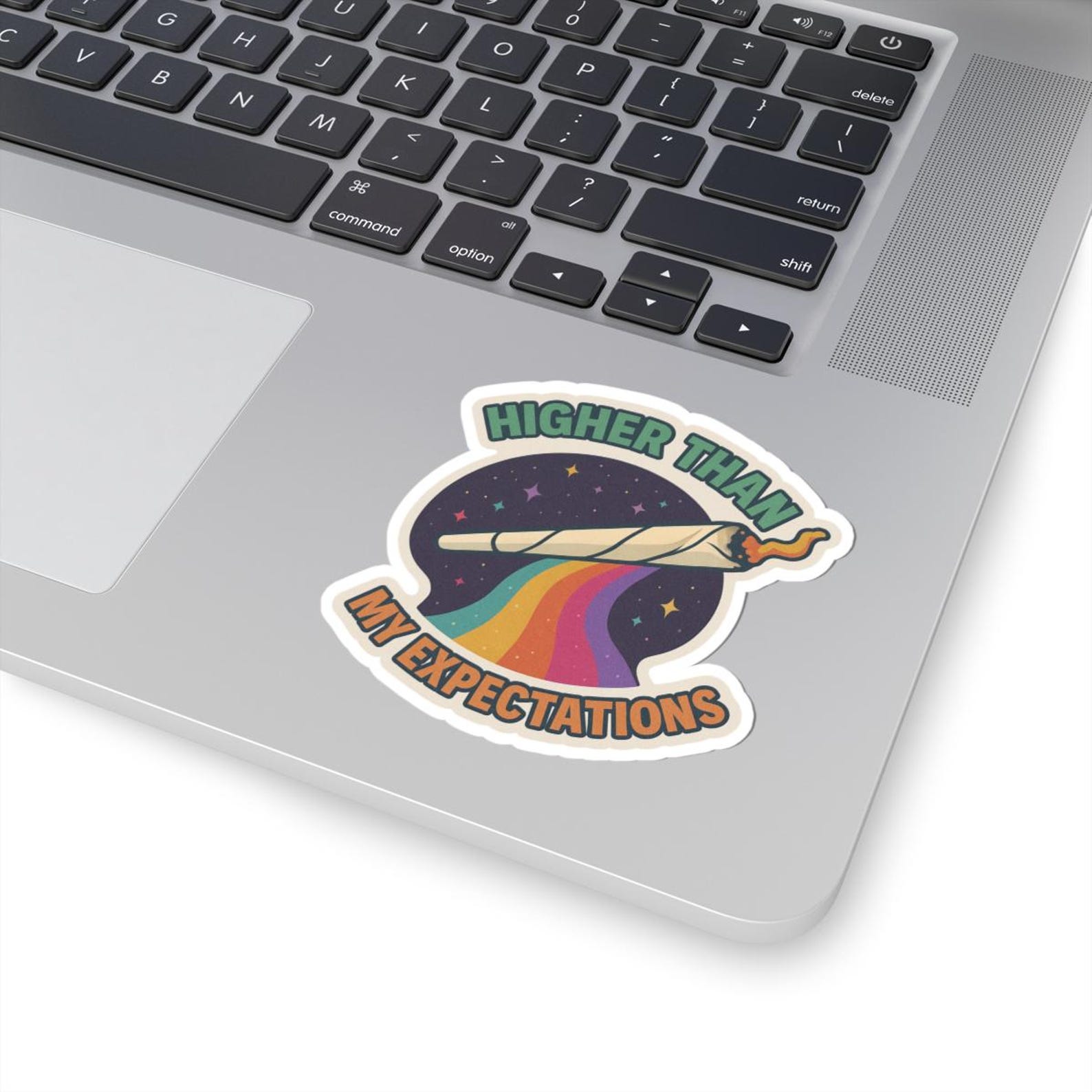 Higher Than My Expectations | Colorful Psychedelic Stickers for Laptop ...