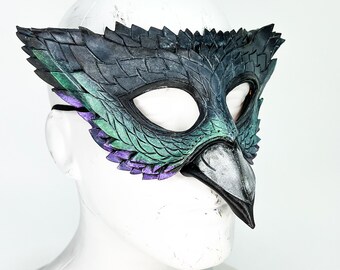 Skeleton Handmade Genuine Leather Mask in White - Etsy