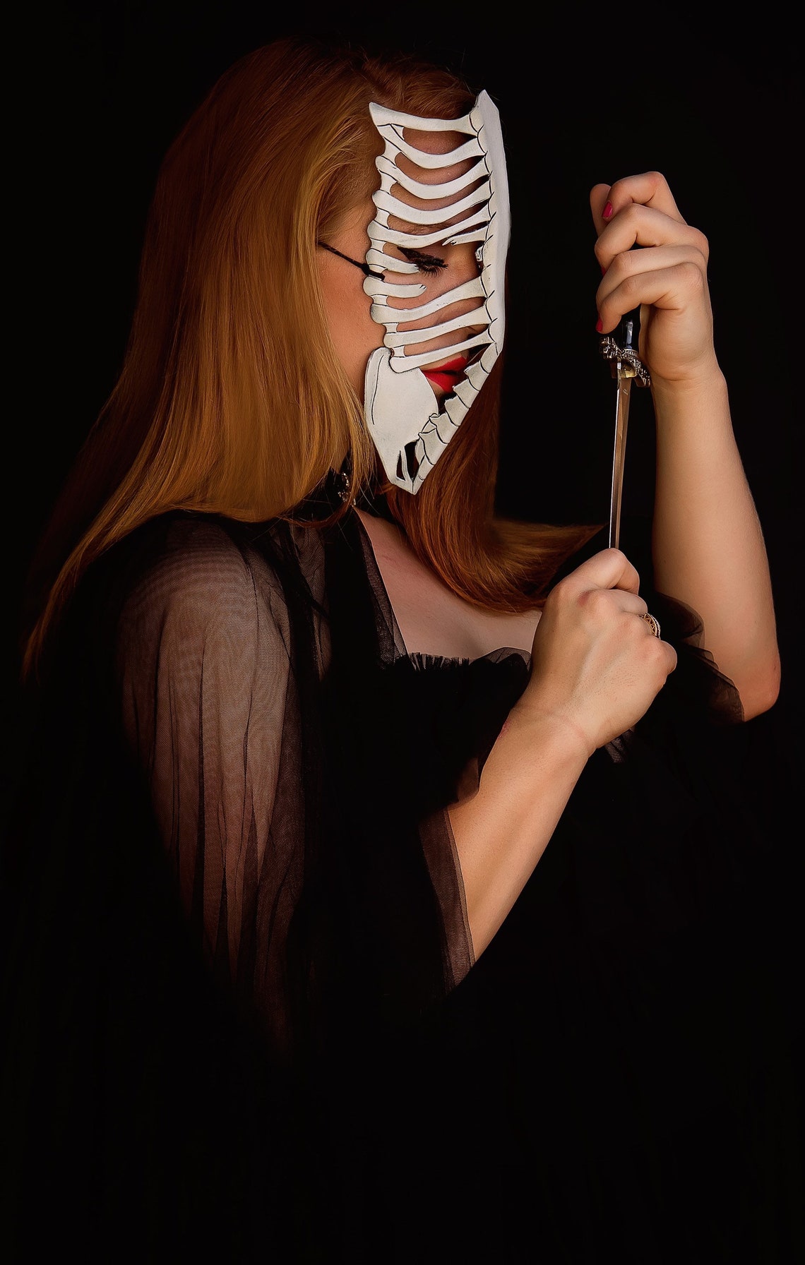 Skeleton Handmade Genuine Leather Mask in White - Etsy