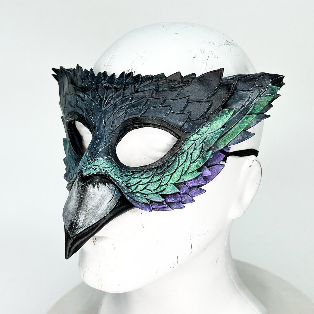 Pigeon Handmade Genuine Leather Mask - Etsy