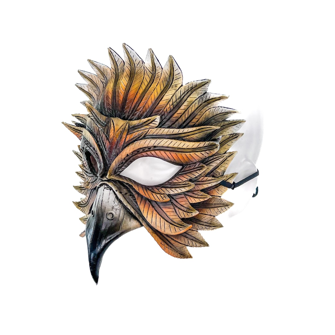 Hawk Handmade Genuine Leather Mask - Etsy