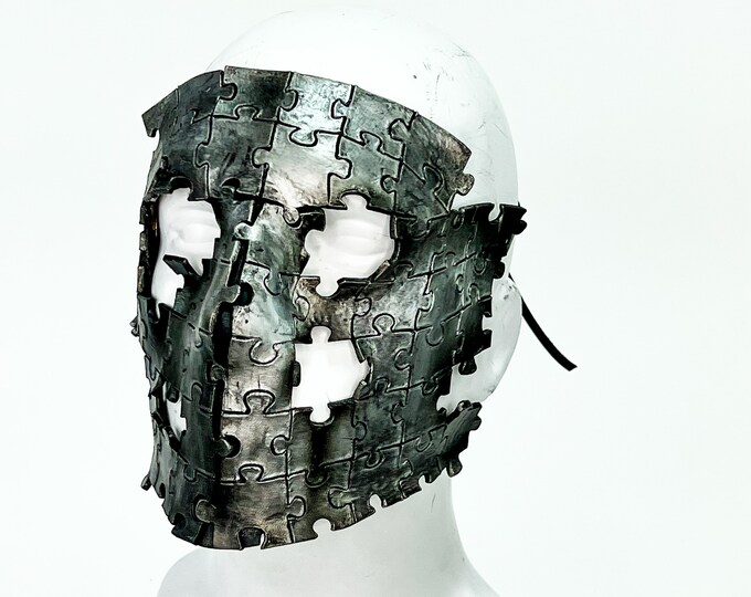 Handmade Genuine Leather Puzzle Mask
