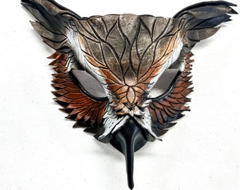 Owl Leather Mask - Etsy