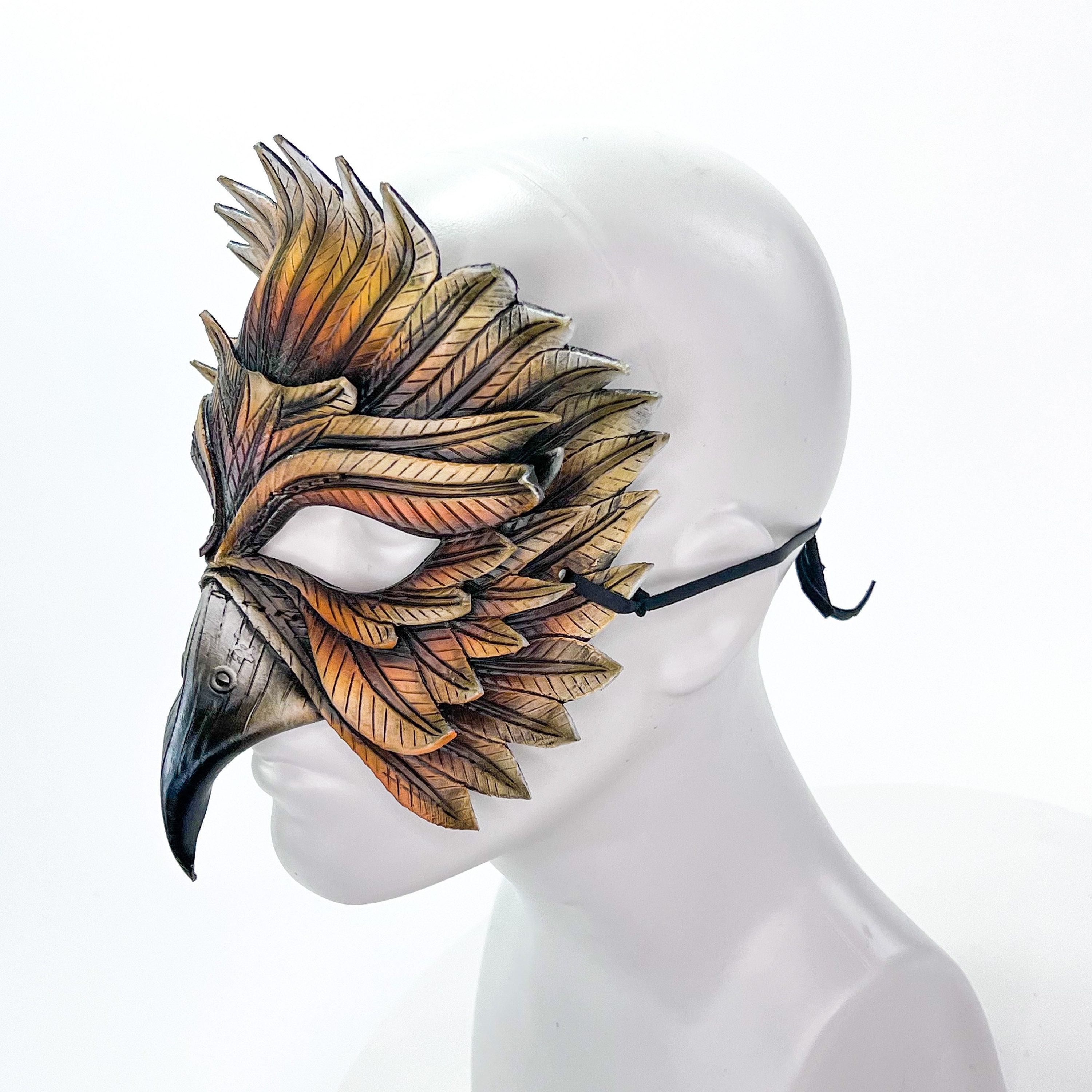 Hawk Handmade Genuine Leather Mask - Etsy