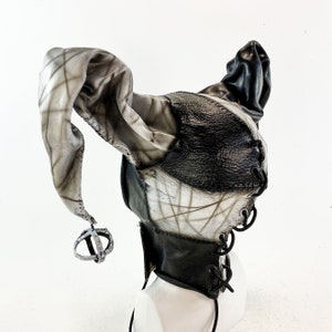 In Stock Handcrafted Genuine Leather Jester Mask in Black - Etsy