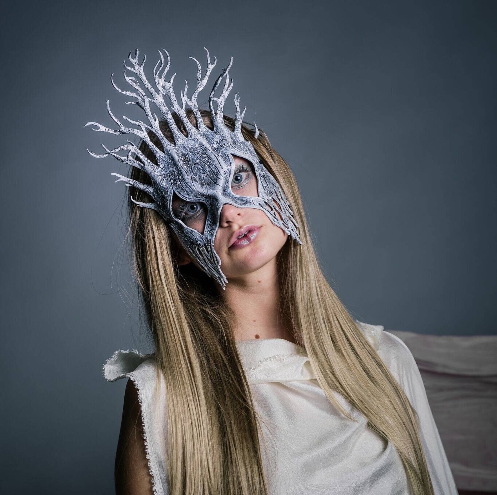 Winter - Handmade Genuine Leather Mask - Etsy