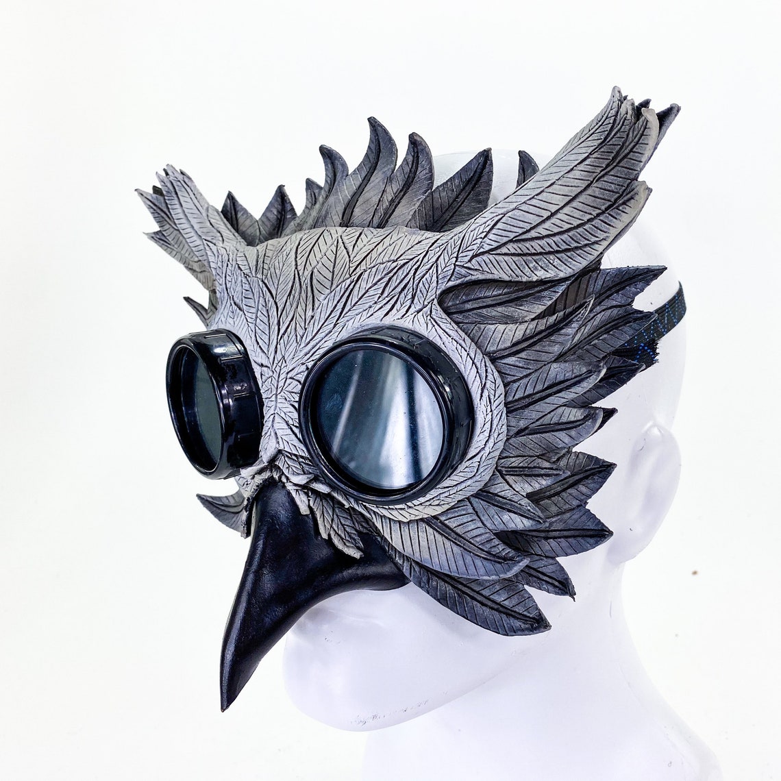 Horned Owl Goggles Handmade Genuine Leather Mask - Etsy