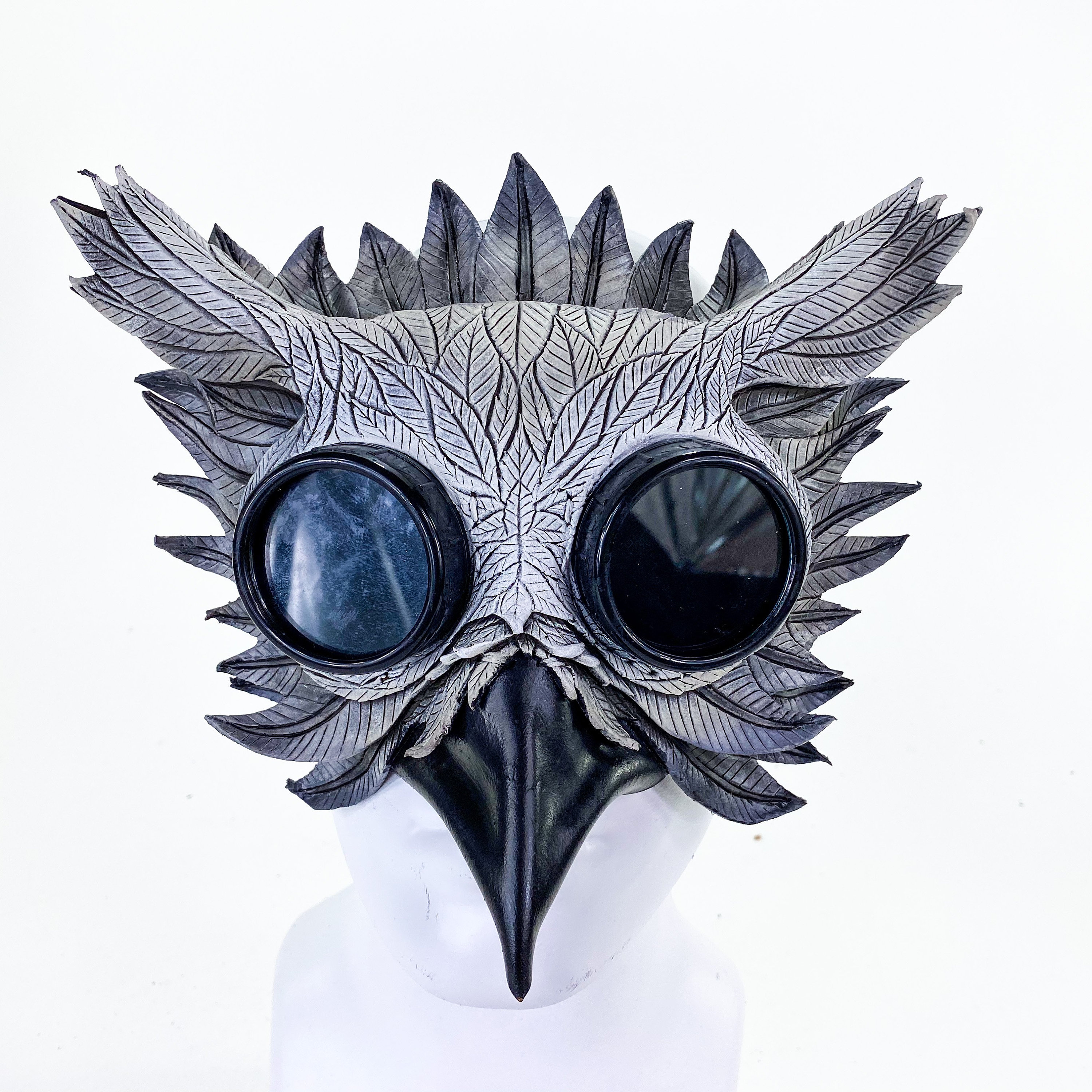 Horned Owl Goggles Handmade Genuine Leather Mask - Etsy