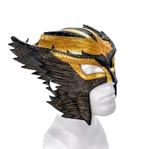 Winged Helmet Genuine Leather Mask - Etsy