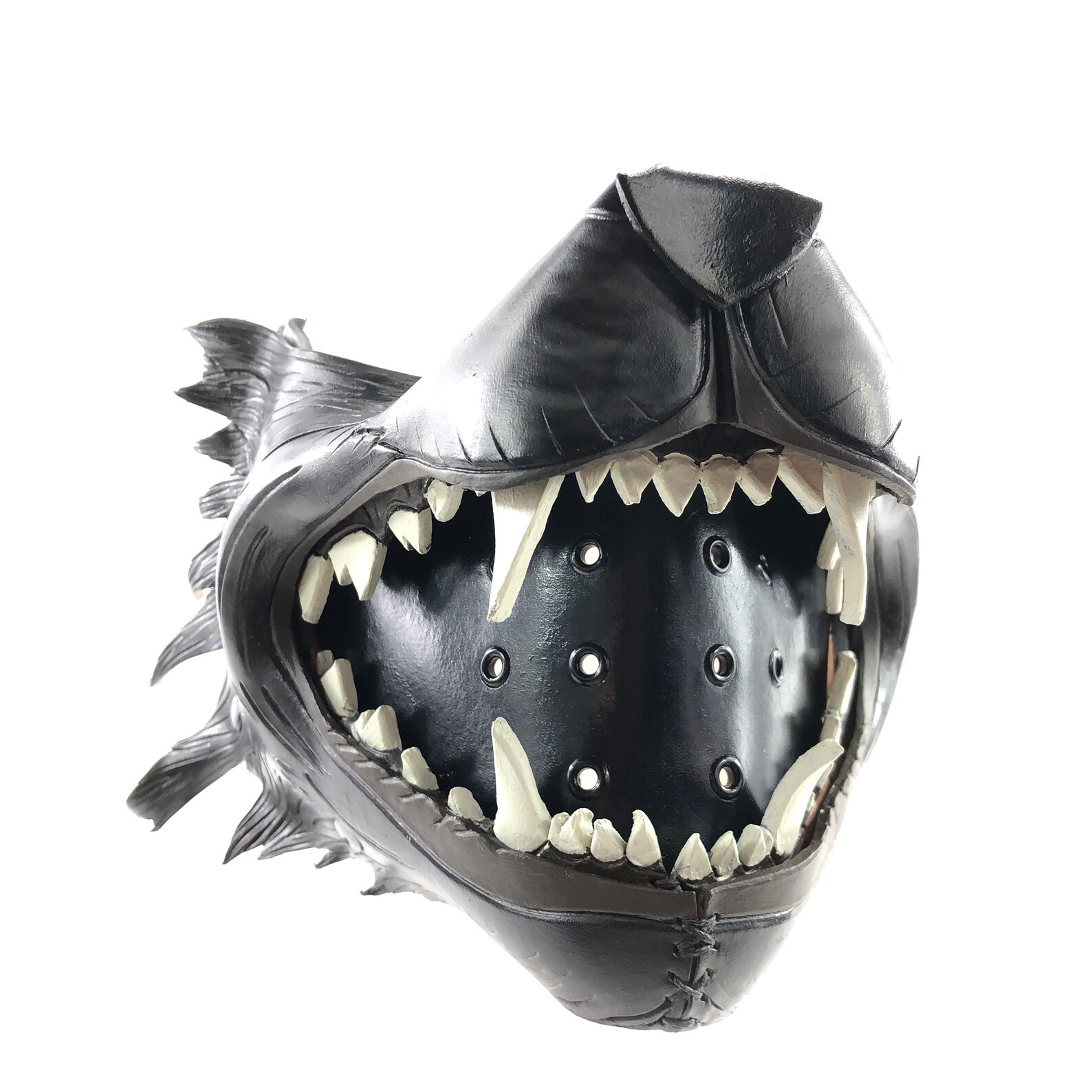 Black Wolf Handmade Genuine Leather Riding Mouth Mask - Etsy