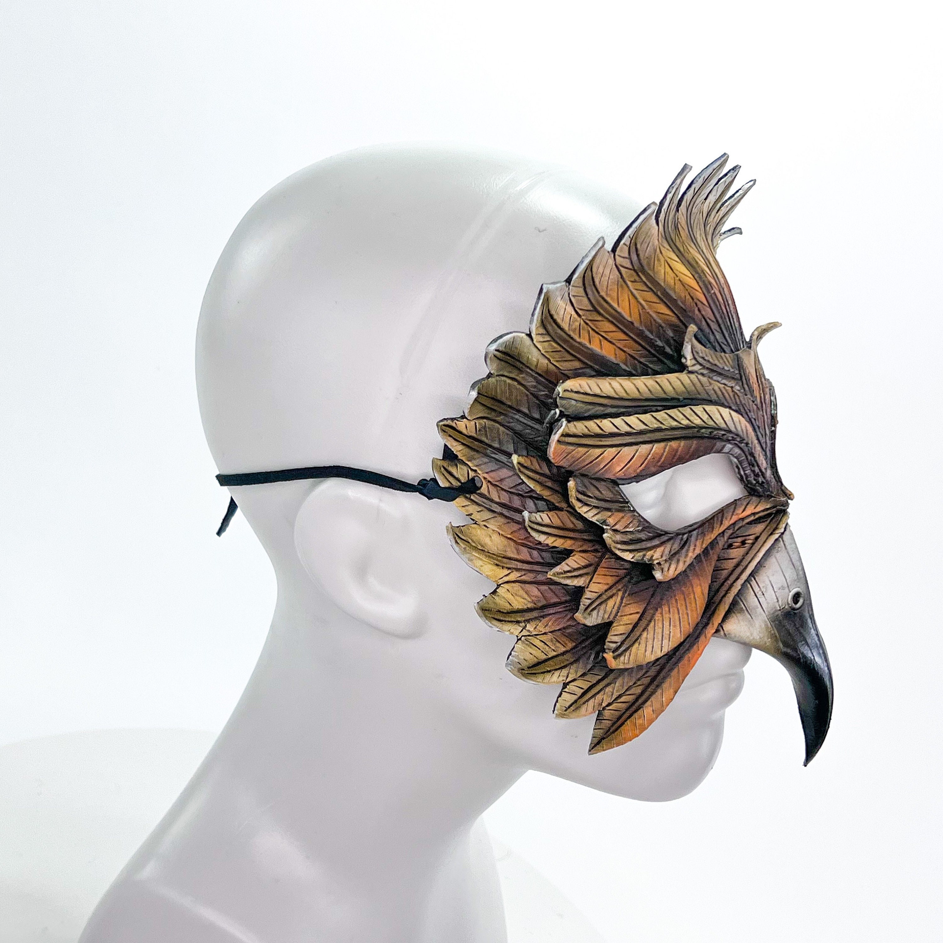 Hawk Handmade Genuine Leather Mask - Etsy