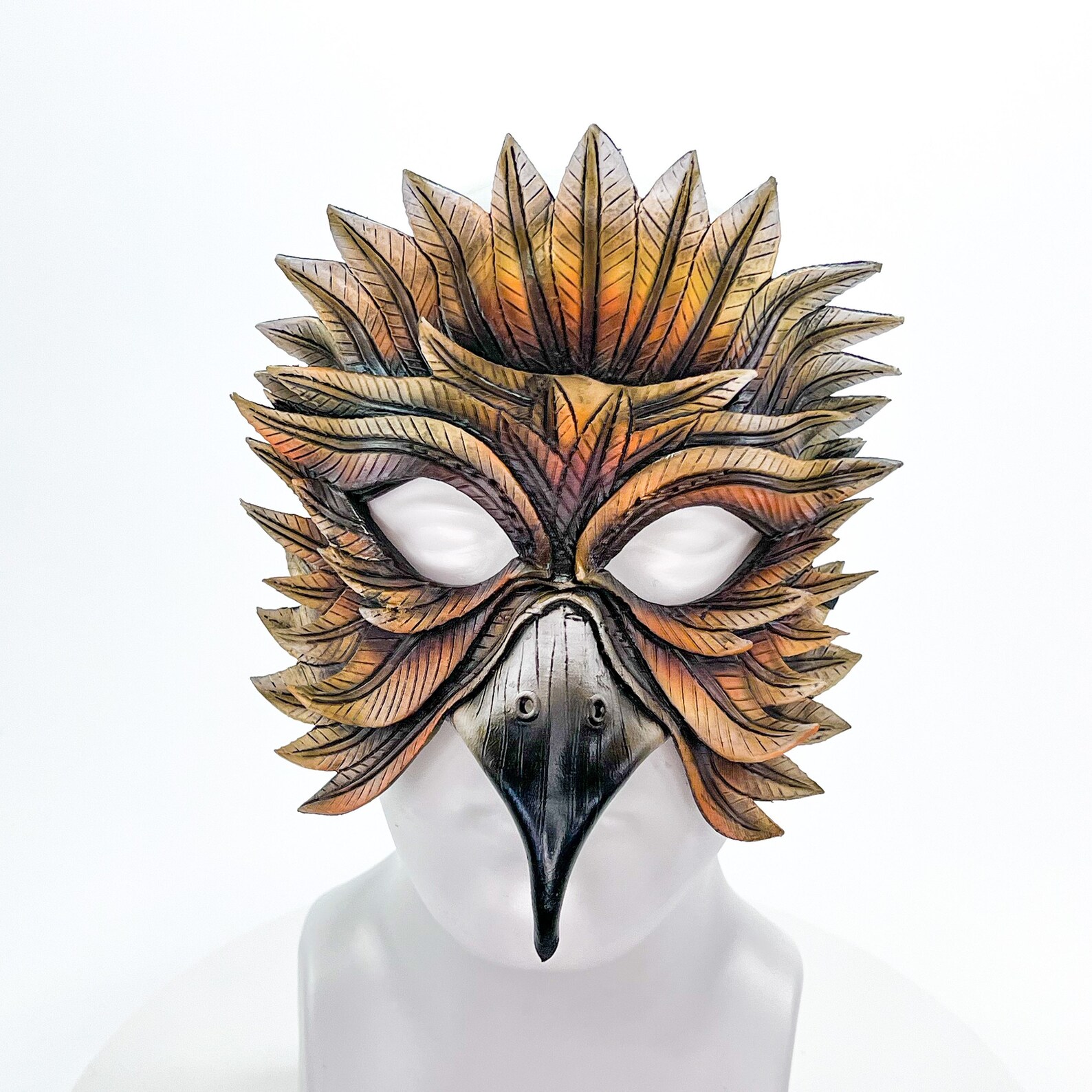 Hawk Handmade Genuine Leather Mask - Etsy