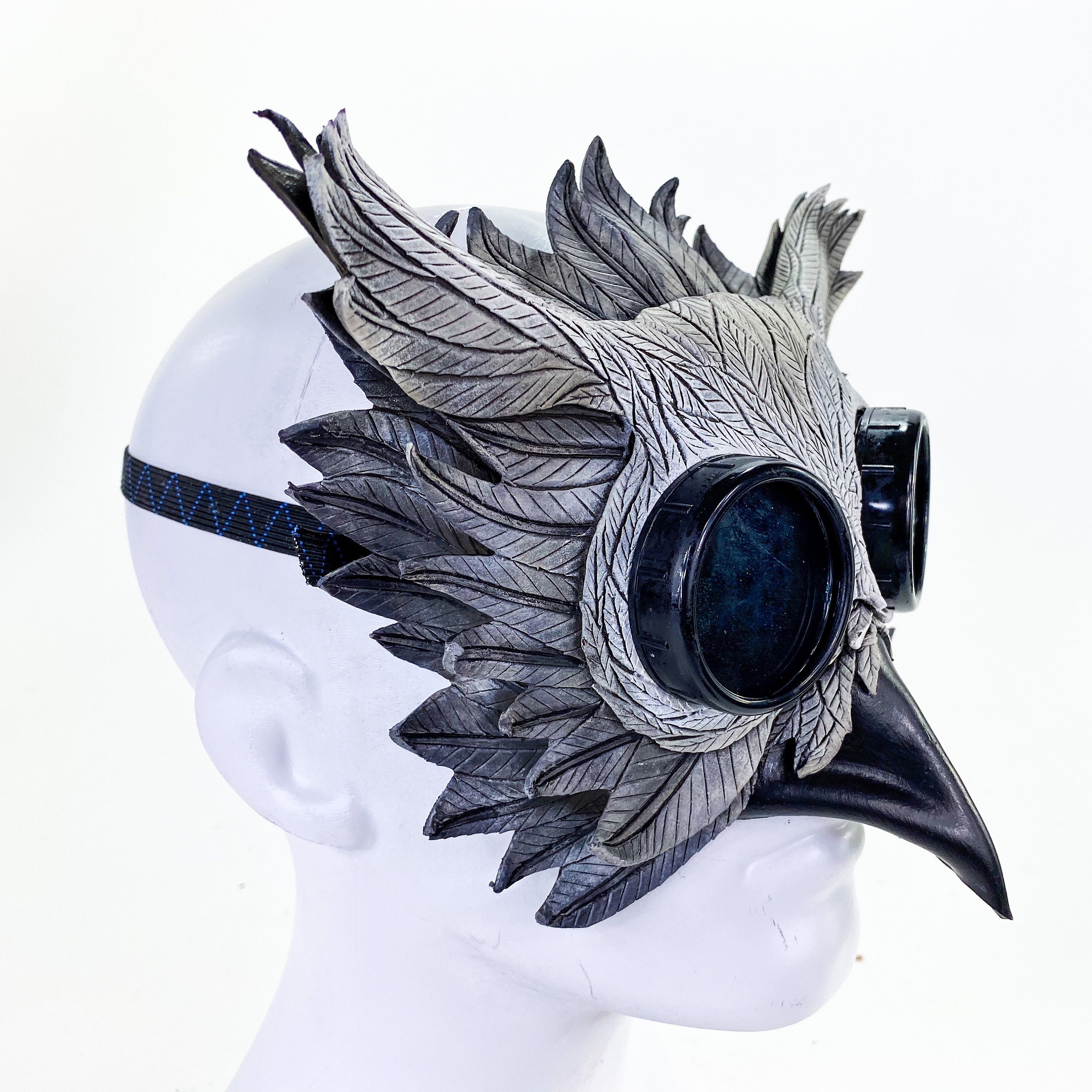 Horned Owl Goggles Handmade Genuine Leather Mask | Etsy