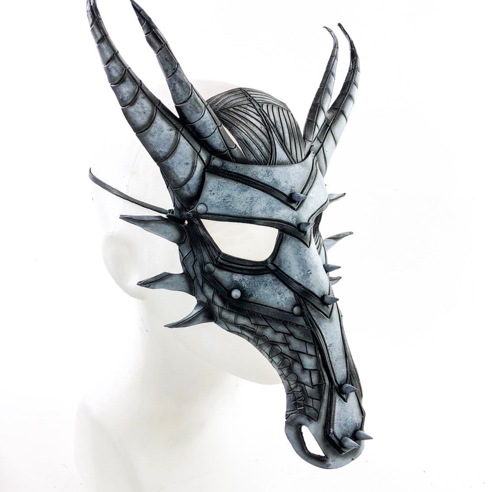 Dragon Handmade Genuine Leather Mask - Etsy