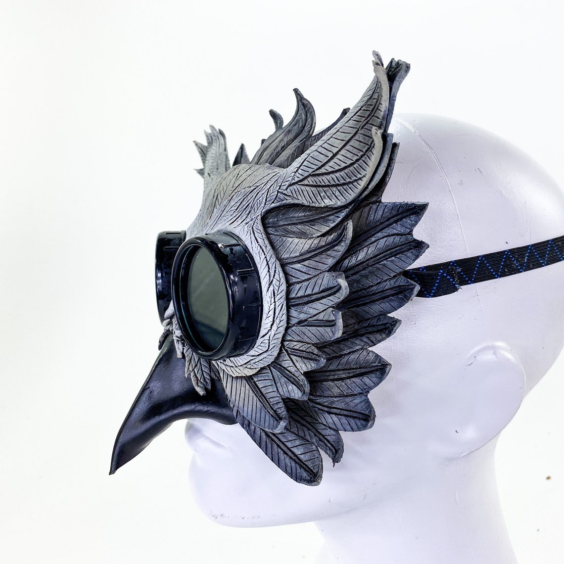 Horned Owl Goggles Handmade Genuine Leather Mask - Etsy