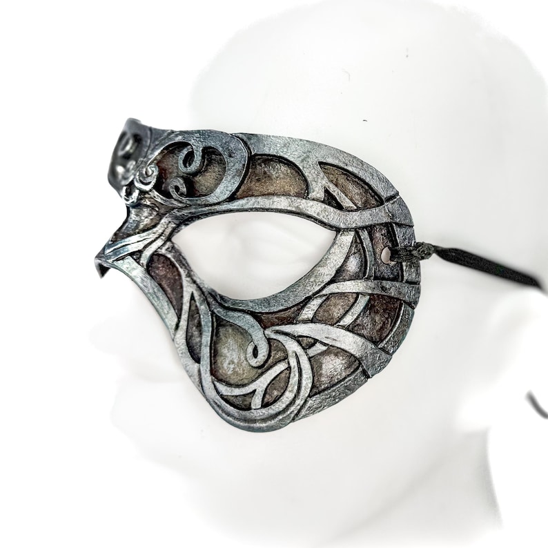 Dual Layer Ornate Masquerade Handmade Genuine Leather Eye Mask in ...