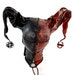 Jester Helmet Genuine Leather Mask in Red and Black - Etsy