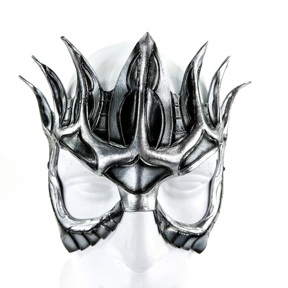 Masquerade Crown Mask of Handmade Genuine Leather in Metallics - Etsy