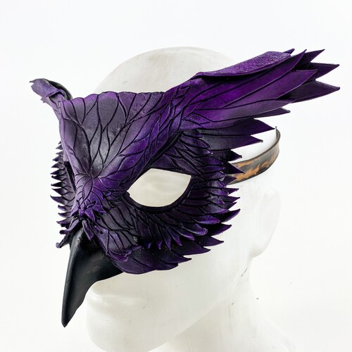 Horned Owl Goggles Handmade Genuine Leather Mask - Etsy