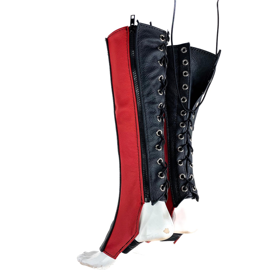 Leather Trapeze Boots: Lace-up Aerial Acrobatics Gaiters - Etsy