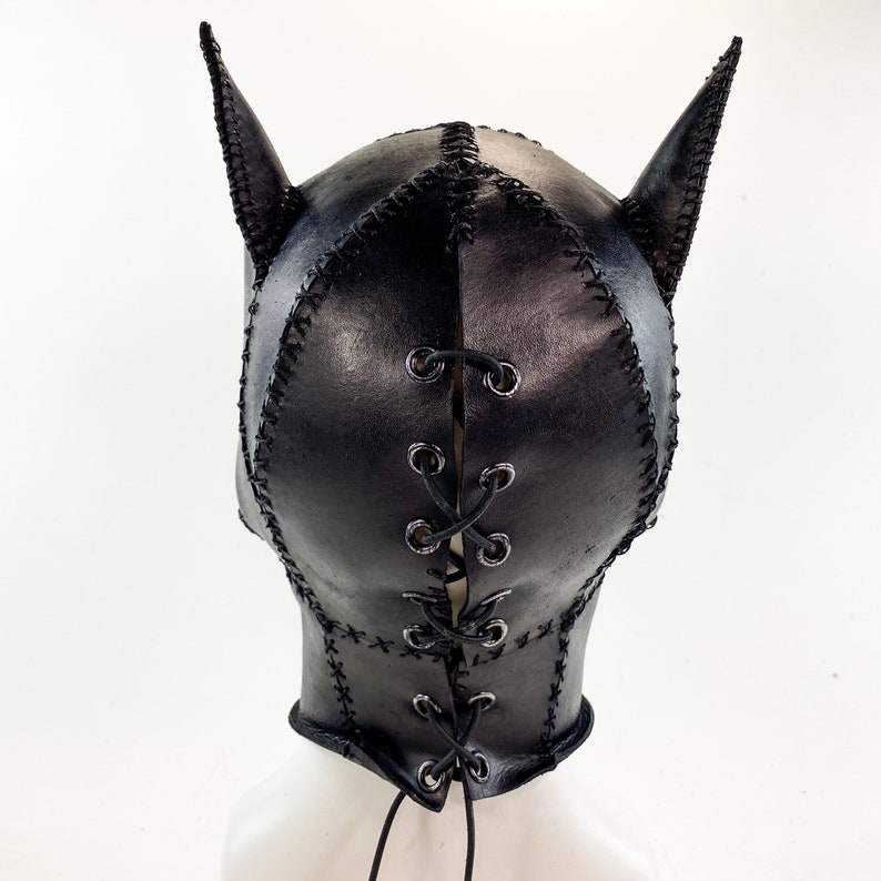 Handcrafted Genuine Leather Catwoman Coif Mask - Etsy