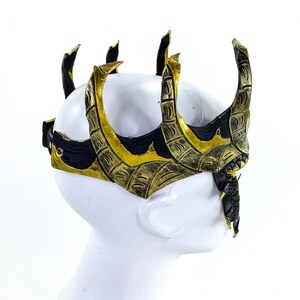 Dragon Crown Eye Mask - Handmade Genuine Leather - Masquerade ...