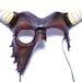 Handmade Genuine Leather Mask in Silver Rust - Etsy