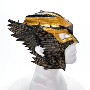 Winged Helmet Genuine Leather Mask - Etsy