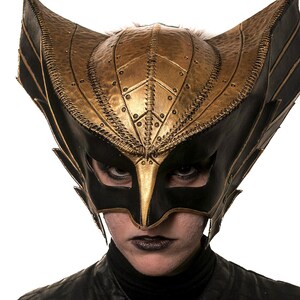 Winged Helmet Genuine Leather Mask - Etsy