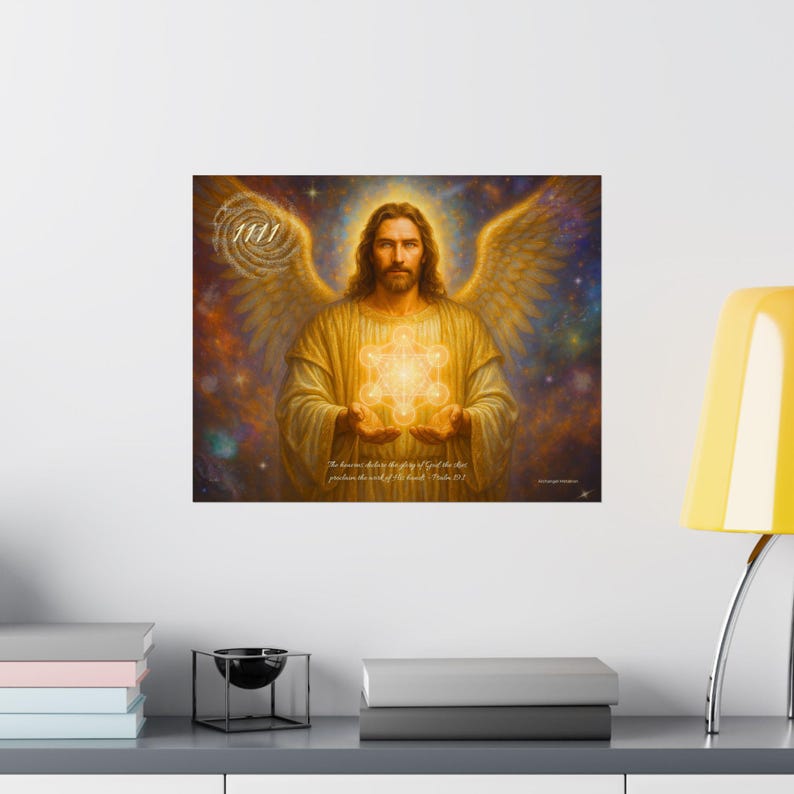 Archangel Metatron Sacred Geometry Matte Horizontal Poster - Spiritual ...