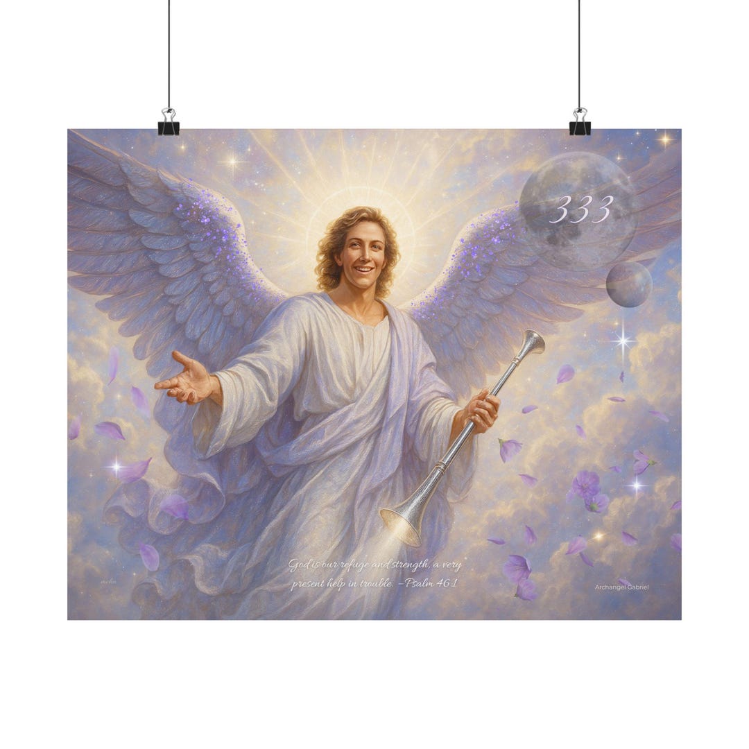 Archangel Gabriel Matte Horizontal Poster - Divine Creativity ...