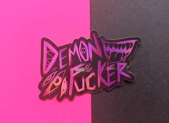Holographic Vinyl Demon F-cker Decorative Stickers Yami - Etsy